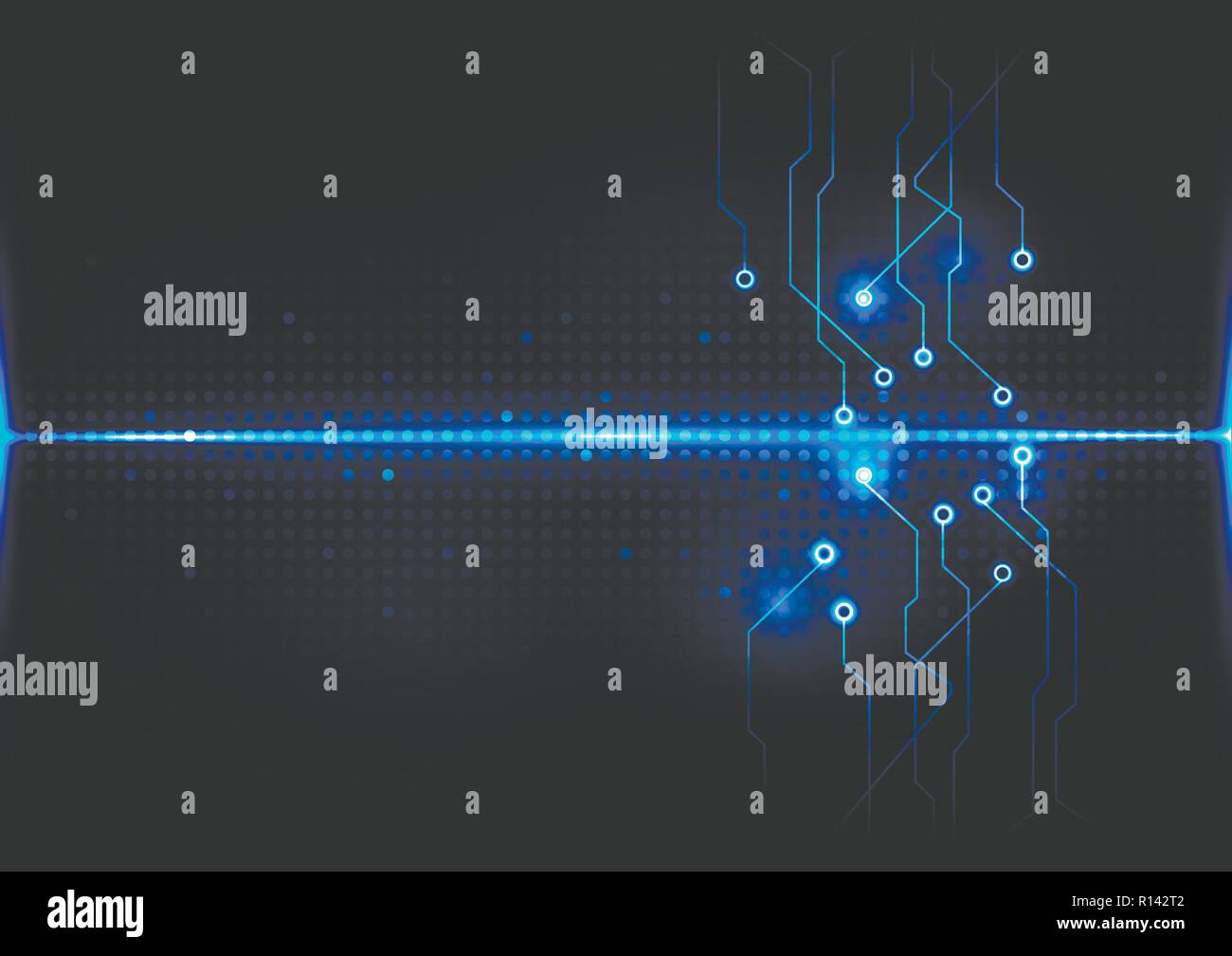 Abstract digital technology circuit system signal concept background ...