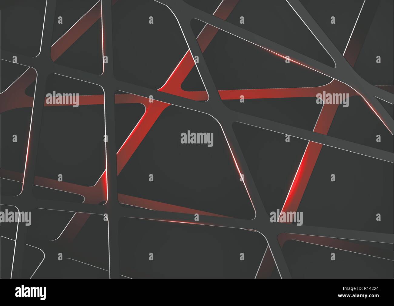 Abstract digital technology future metal red cyber space background ...