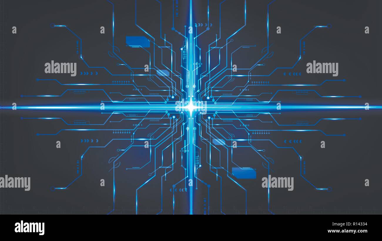 Abstract Digital Technology Operating System Circuit Background Template Vector Design Stock
