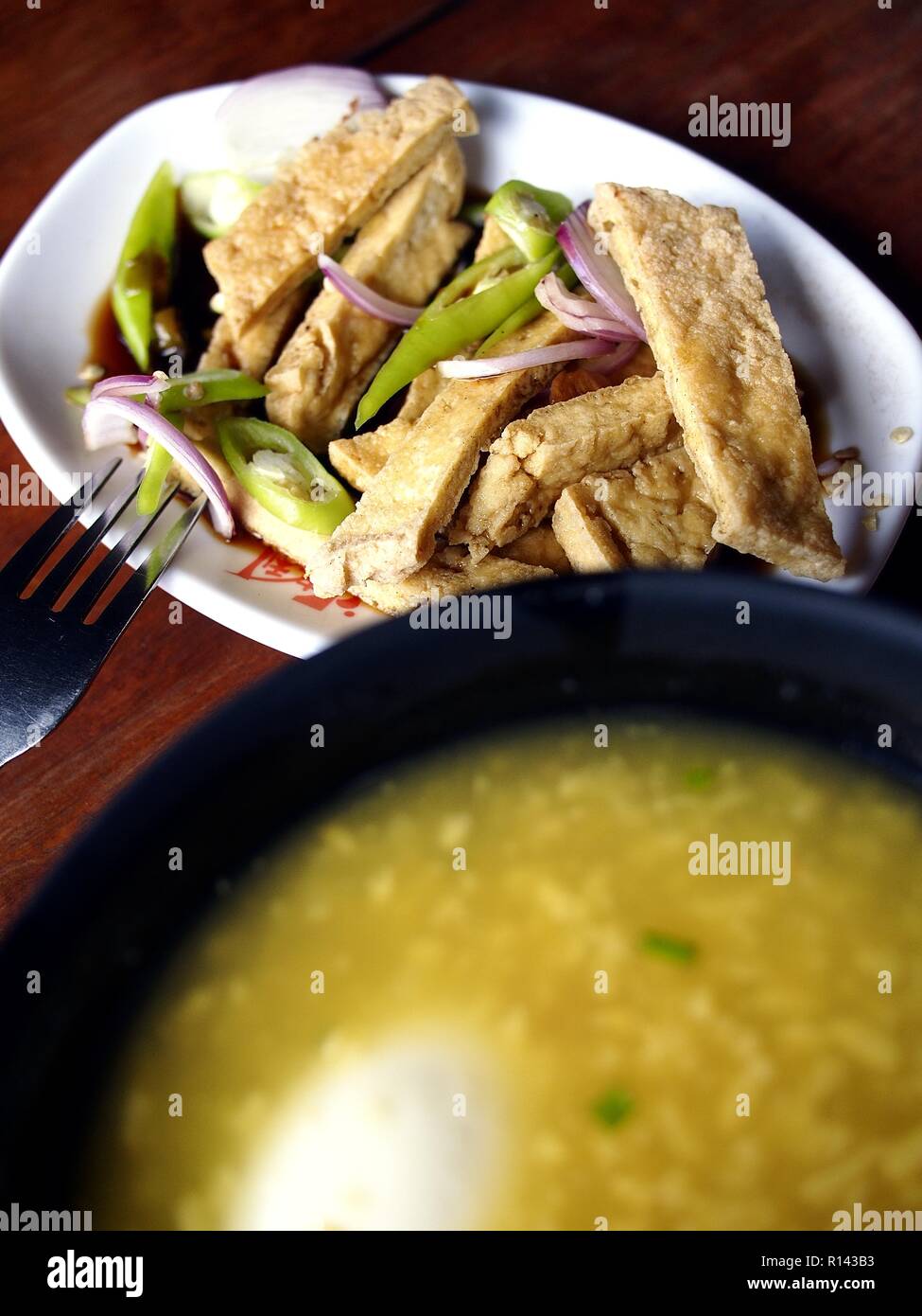Photo of fried tofu or tokwa Stock Photo - Alamy