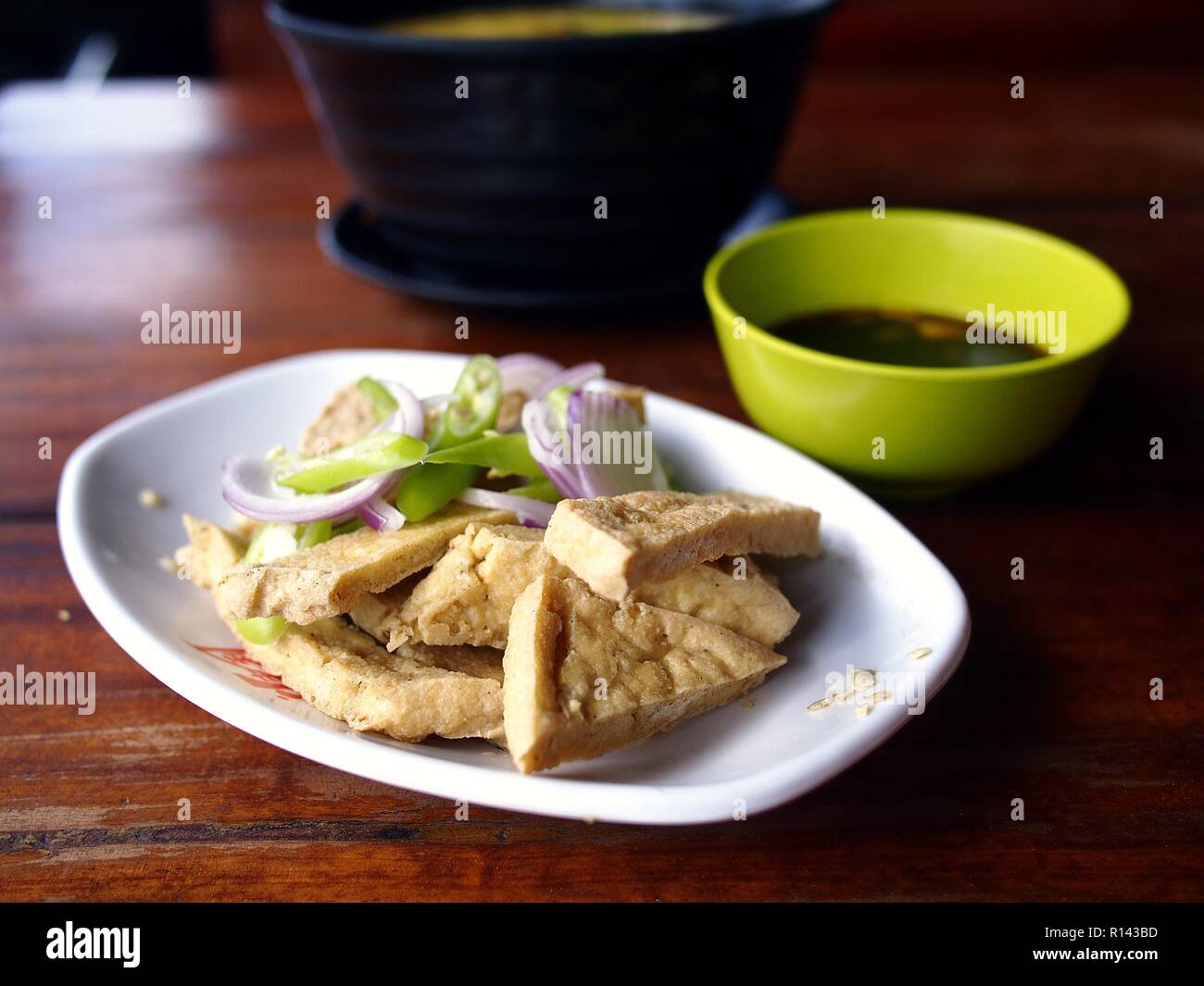 Photo of fried tofu or tokwa Stock Photo - Alamy
