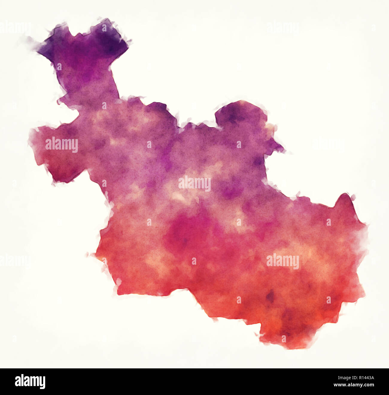 Overijssel province map of the Netherlands in front of a white ...