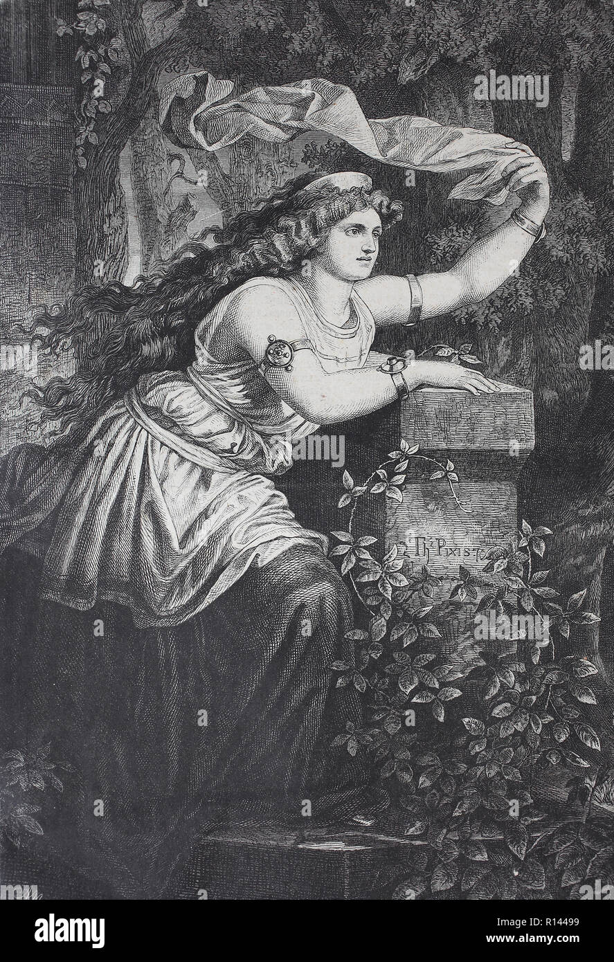 Digital improved reproduction, Iseult, Isolde, from the tragedy Tristan ...