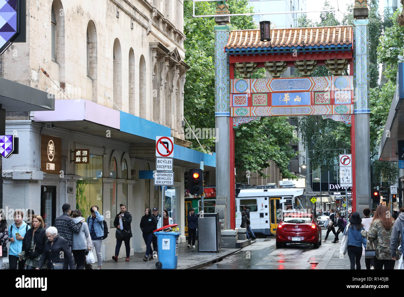 Chinatown, Little Bourke Street, Melbourne, Victoria, Australia Stock ...