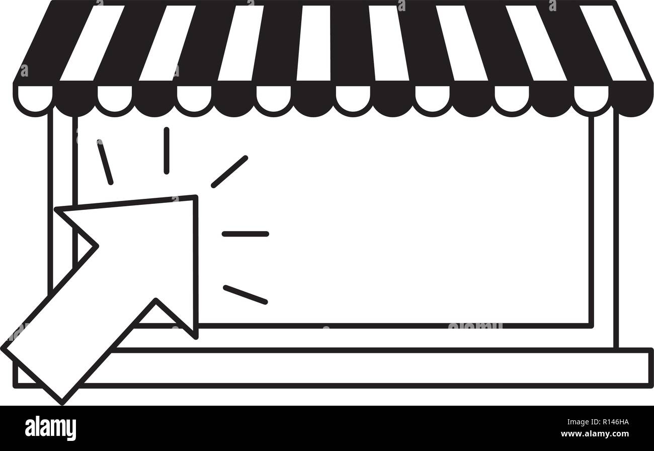 laptop click online buying ecommerce vector illustration Stock Vector ...