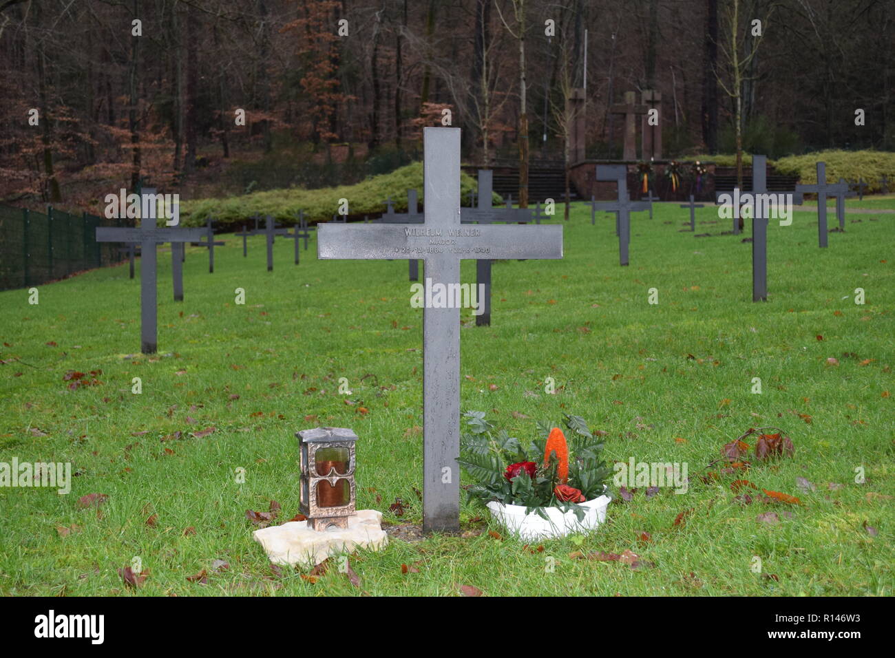 A grave marker 22.Jul.1940, the oldest German Soldier Wilhelm Weiner ...
