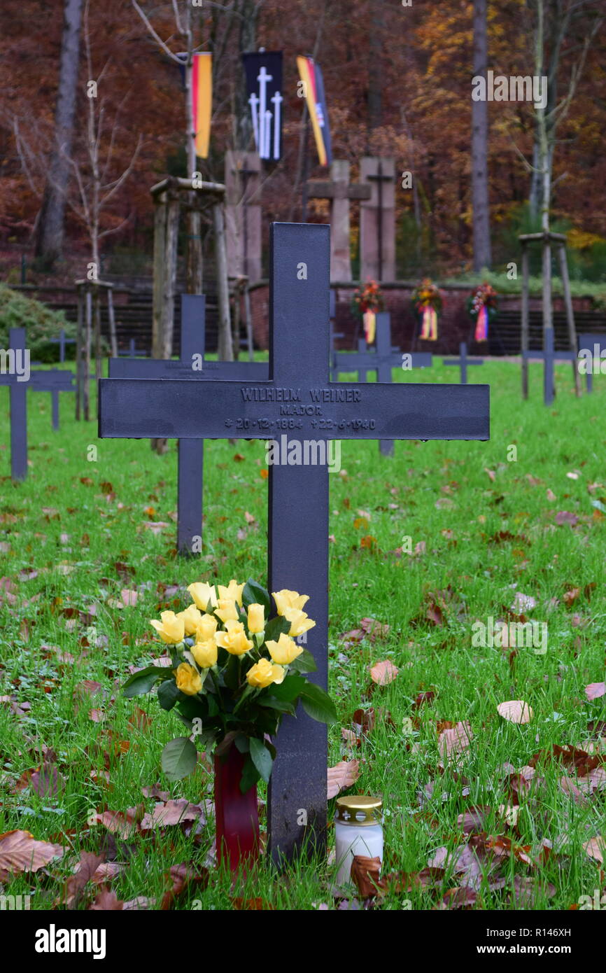 A grave marker 22.Jul.1940, the oldest German Soldier Wilhelm Weiner ...