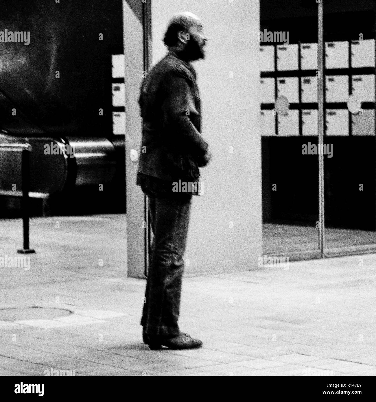 Archives 80ies: Homeless people' life, Lyon, France Stock Photo - Alamy