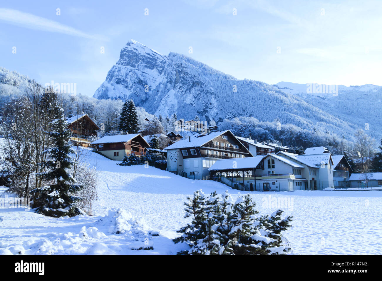 Alpine mountain resort hi-res stock photography and images - Alamy