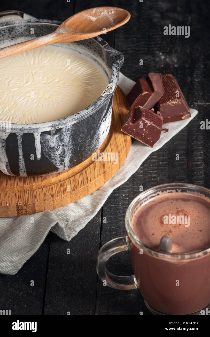 Glass spilled milk hi-res stock photography and images - Alamy