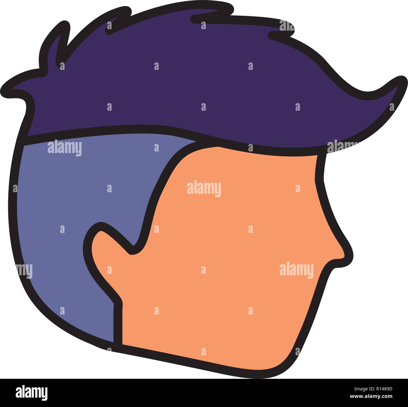 profile man face character image vector illustration Stock Vector Image ...