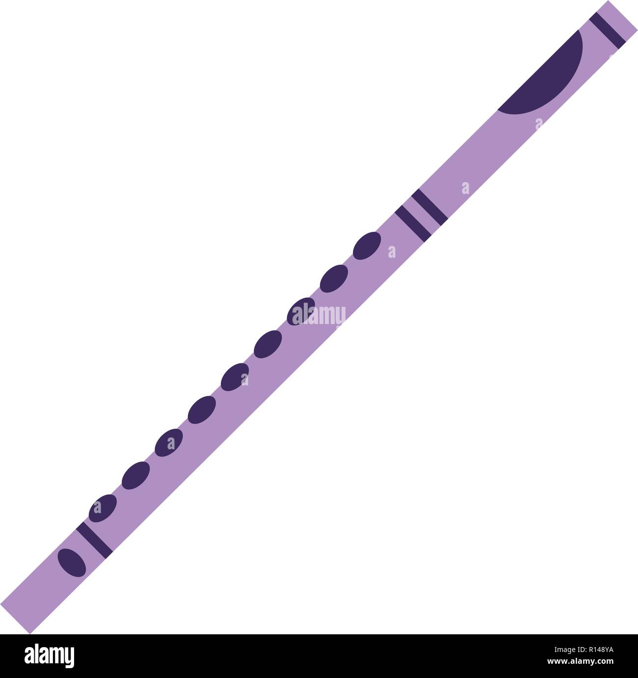 flute instrument on white background vector illustration Stock Vector ...