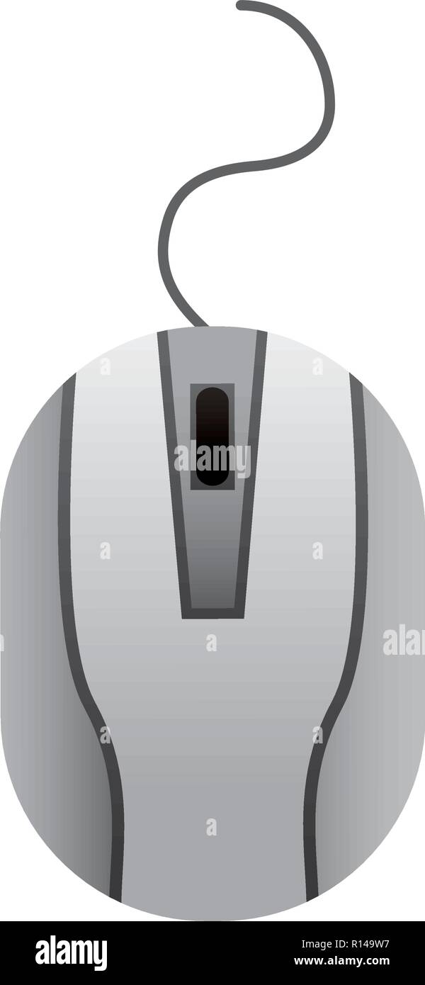 computer mouse device on white background vector illustration Stock ...