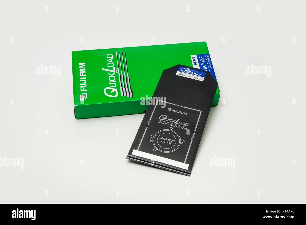 One sheet of Fuji QuickLoad Film and box Stock Photo - Alamy