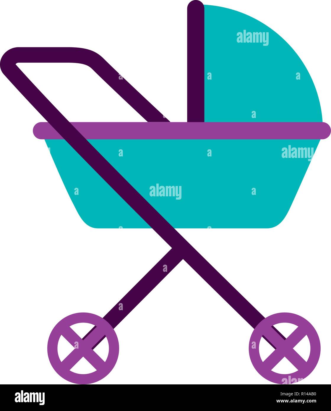 pram baby on white background vector illustration Stock Vector Image ...