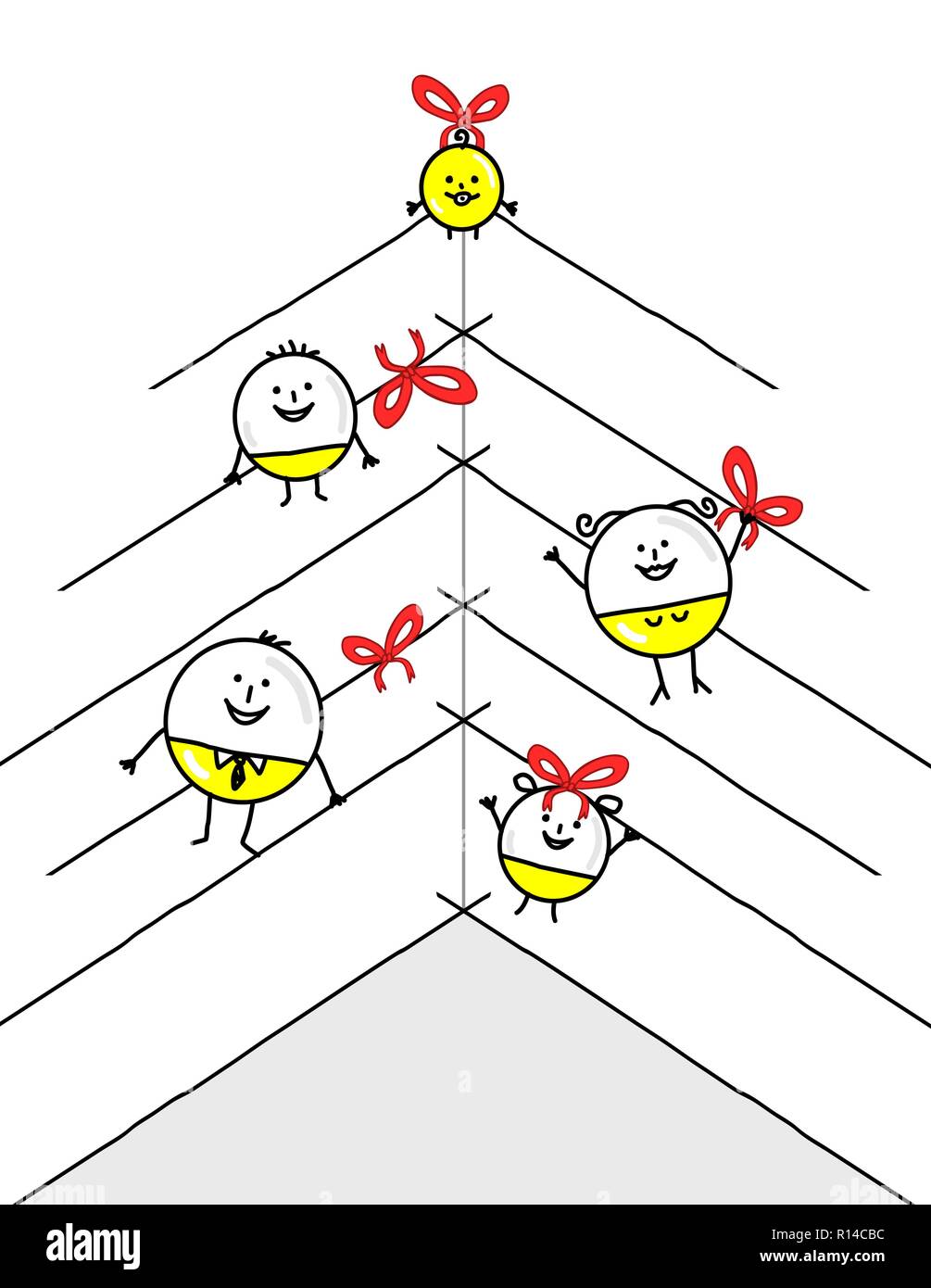 Christmas card family Stock Vector Images - Alamy