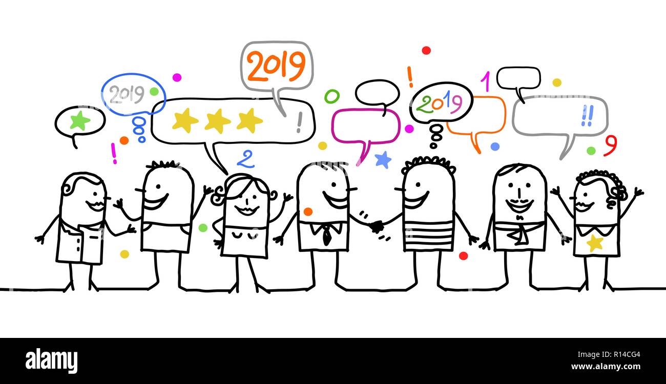 People happy characters Cut Out Stock Images & Pictures - Alamy