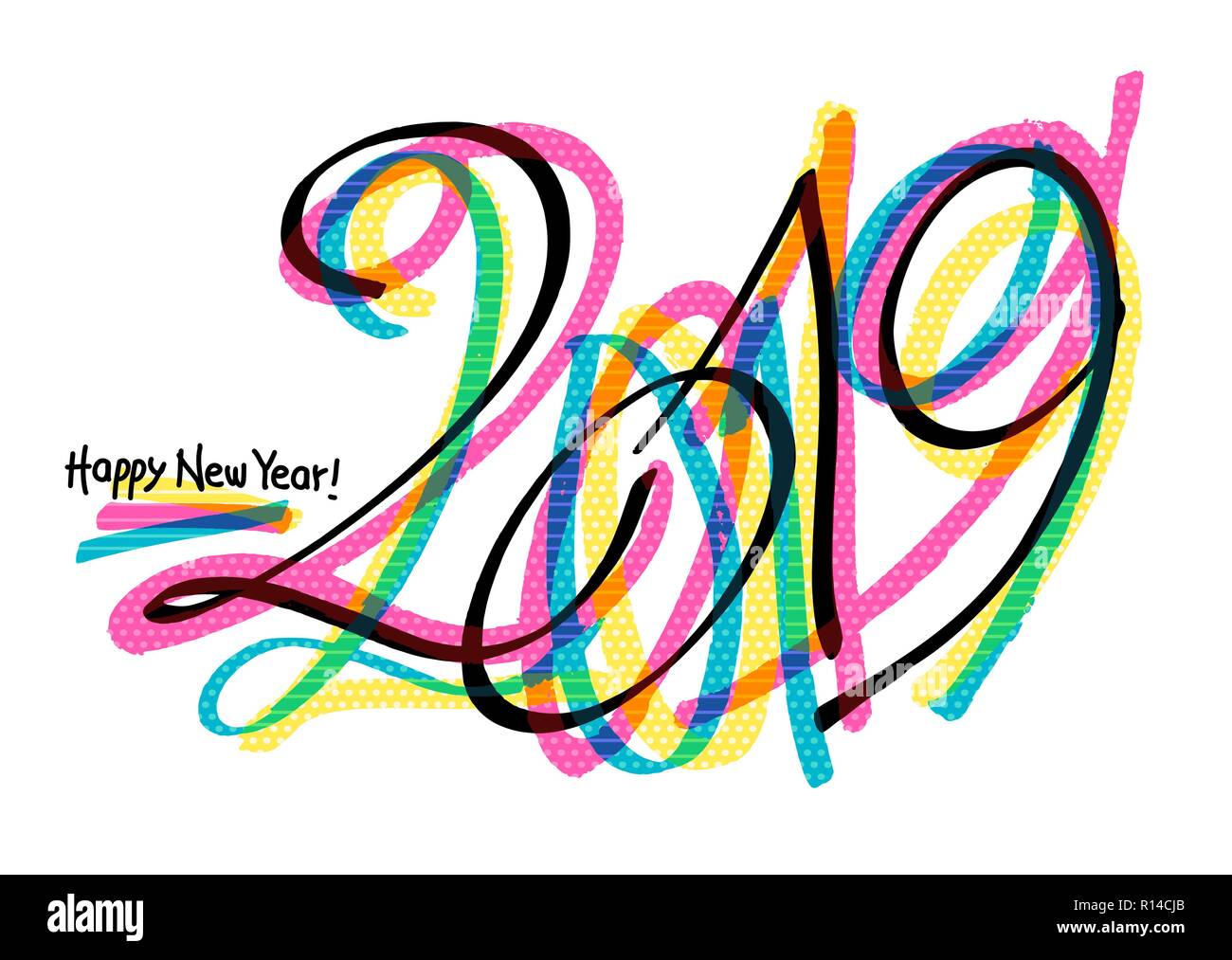 2019 graffiti colorful design Stock Vector Image & Art - Alamy