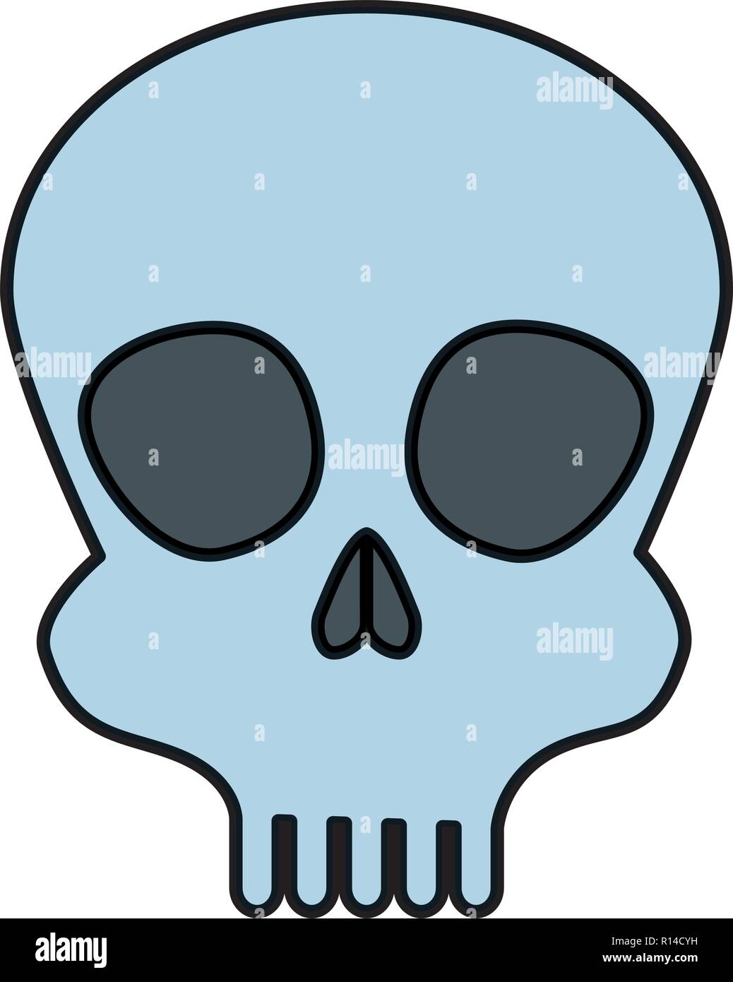 Human skull front studio Stock Vector Images - Alamy