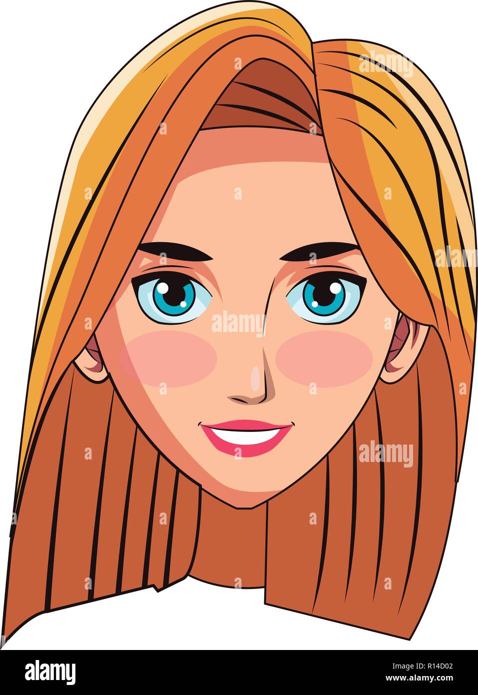young woman face cartoon Stock Vector Image & Art - Alamy