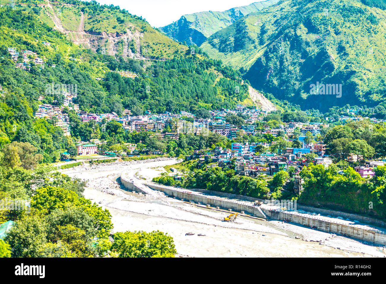 Sharda River in Dharchula - India Nepal Border, Uttrakhand Stock Photo ...