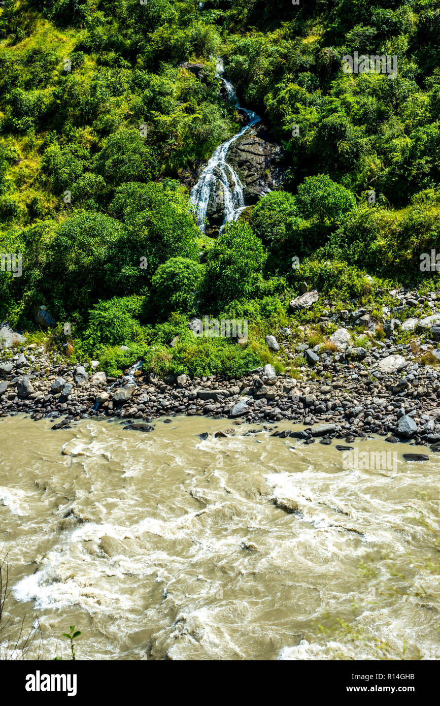 Sharda River in Dharchula - India Nepal Border, Uttrakhand Stock Photo ...