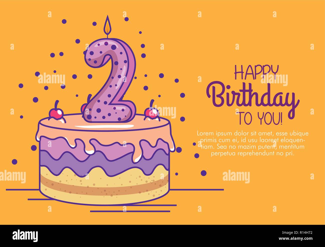 2 birthday cake Stock Vector Images - Alamy