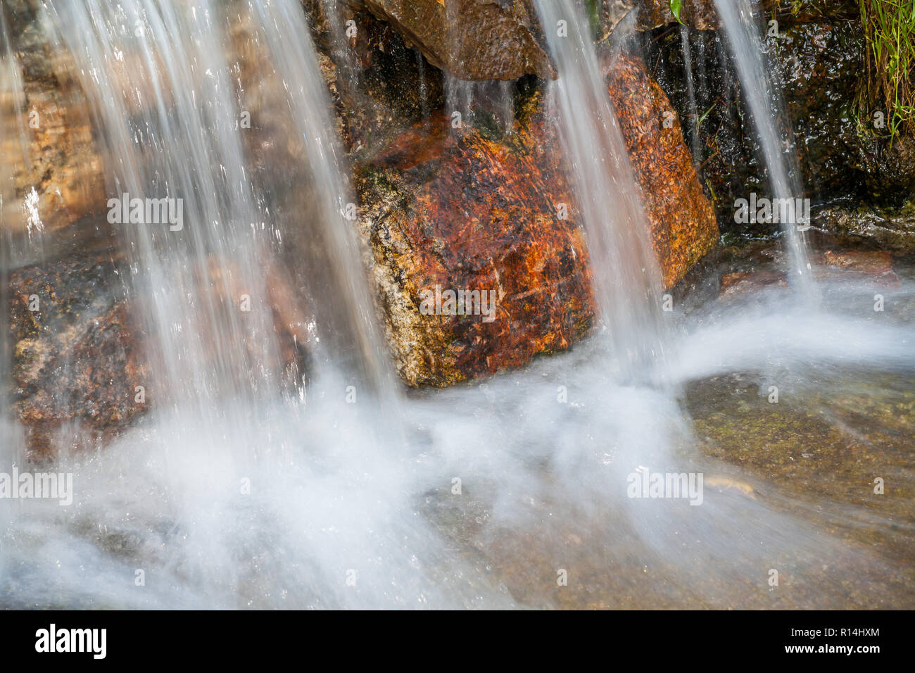 Small waterfall in a tranquil public park, Pretoria, South Africa Stock ...