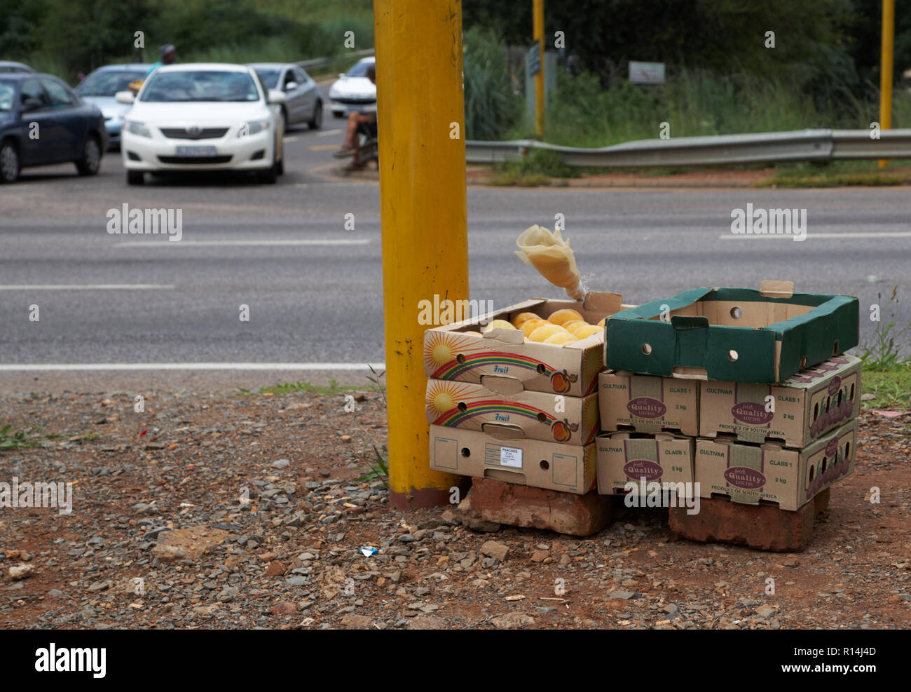 Stock from street seller awaiting clients, Pretoria, South Africa Stock ...