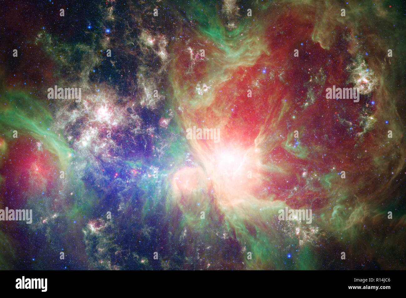 Galaxies, stars and nebulas in awesome space image. Colorful science ...
