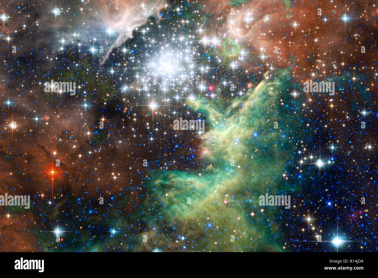 Nebulae and many stars in outer space. Elements of this image furnished ...