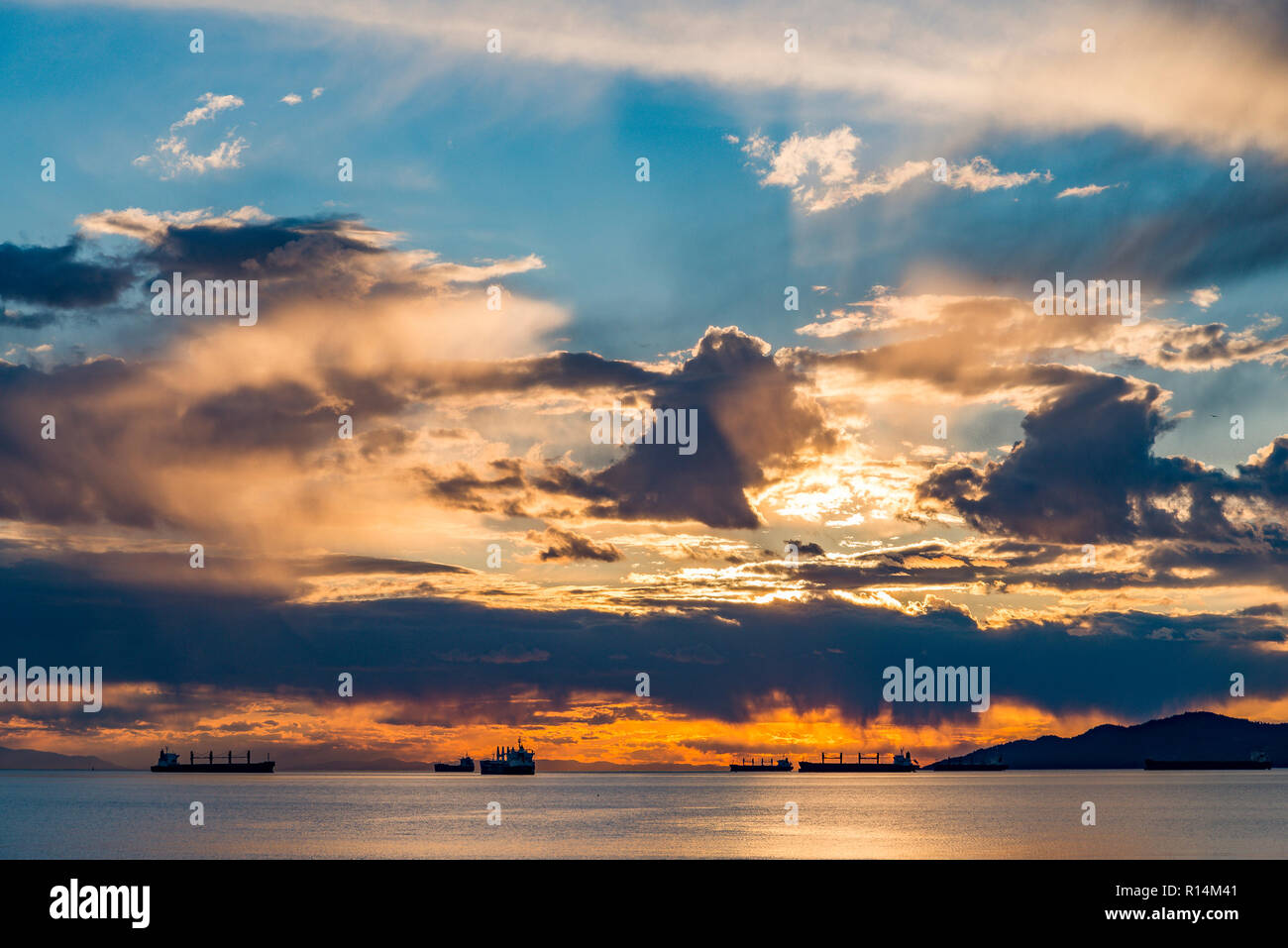 sunset, English Bay, Vancouver, BC, Canada Stock Photo - Alamy