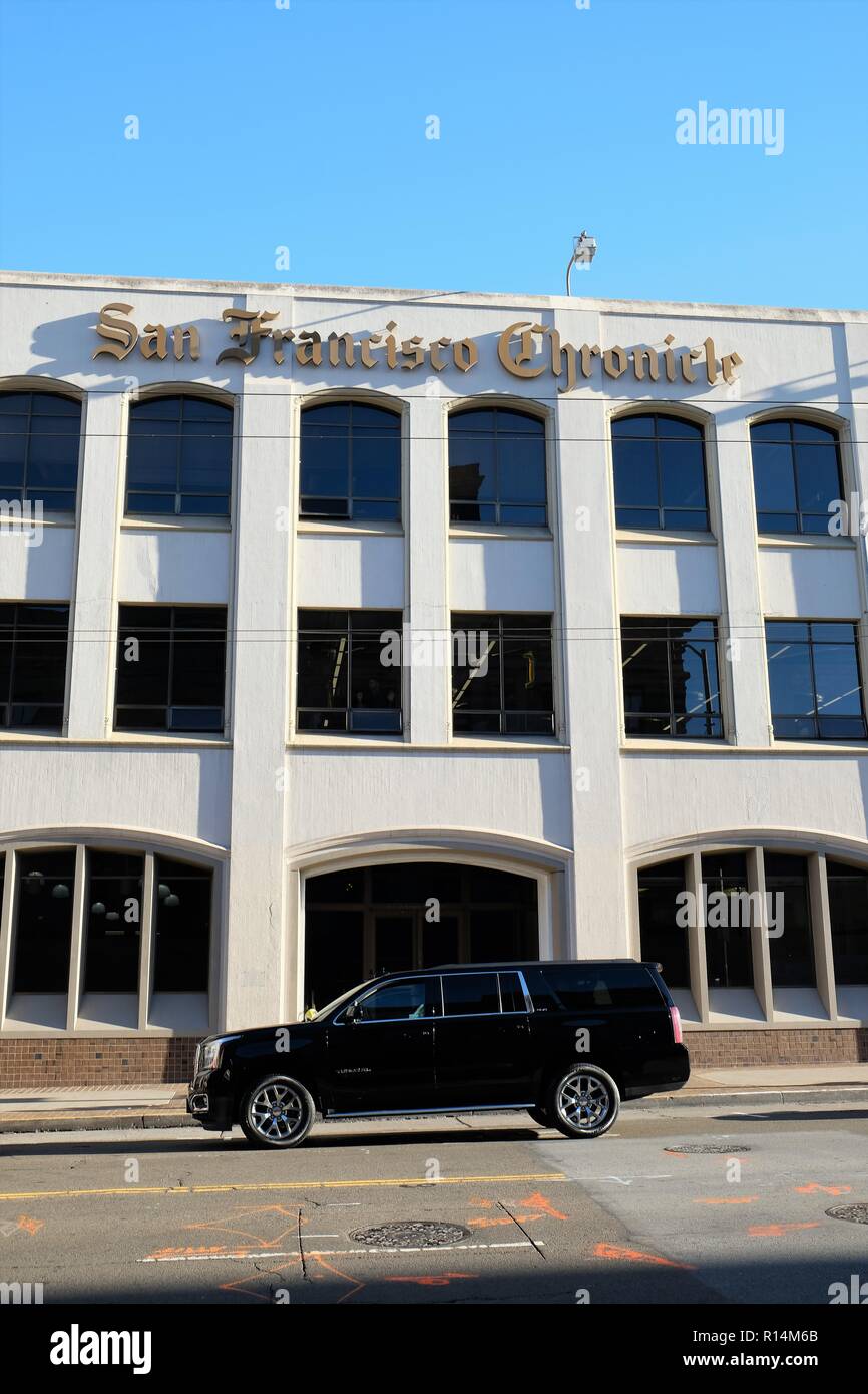 San Francisco Chronicle building located on the corner of 5th Street ...
