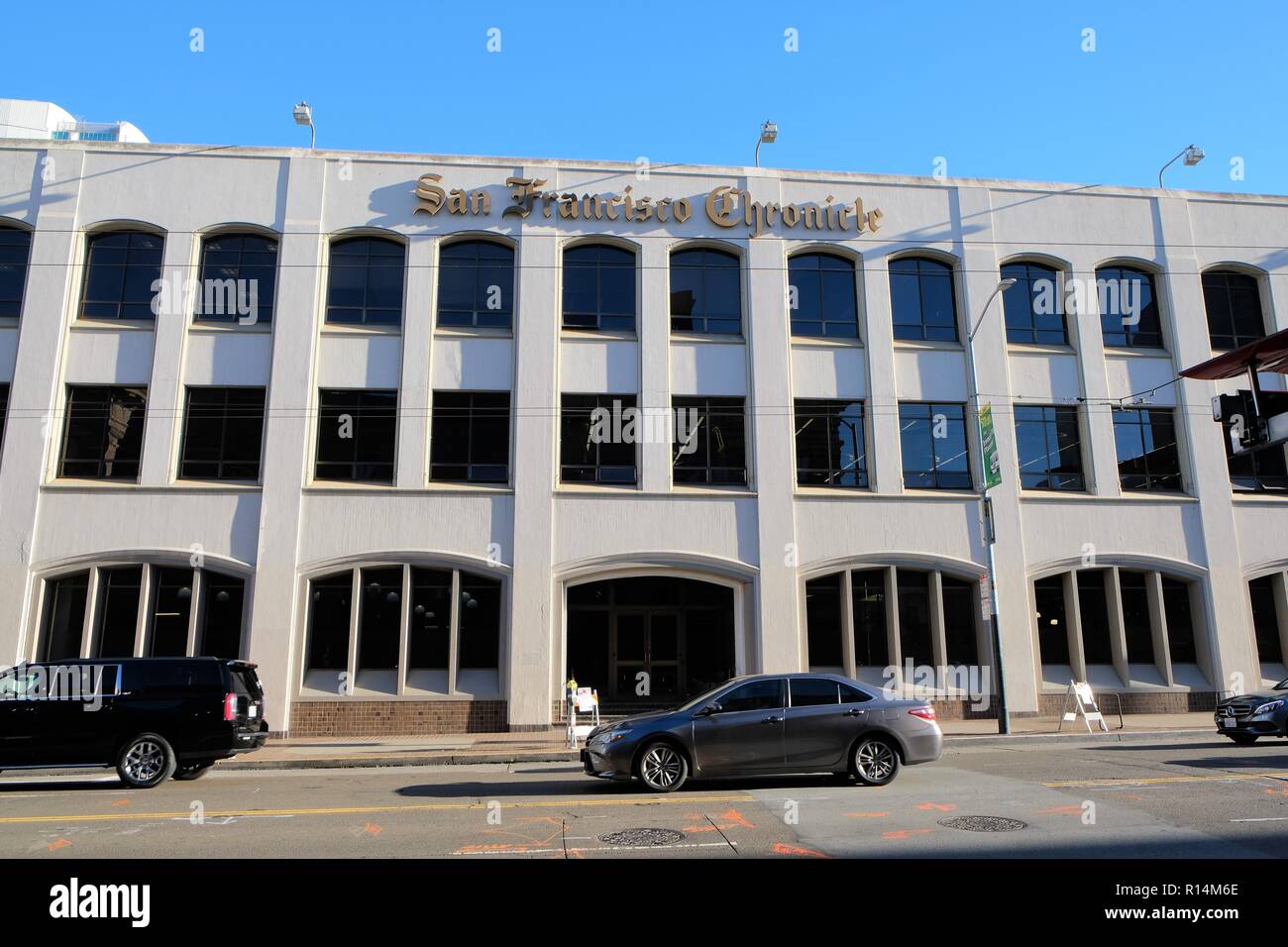 San Francisco Chronicle building located on the corner of 5th Street ...