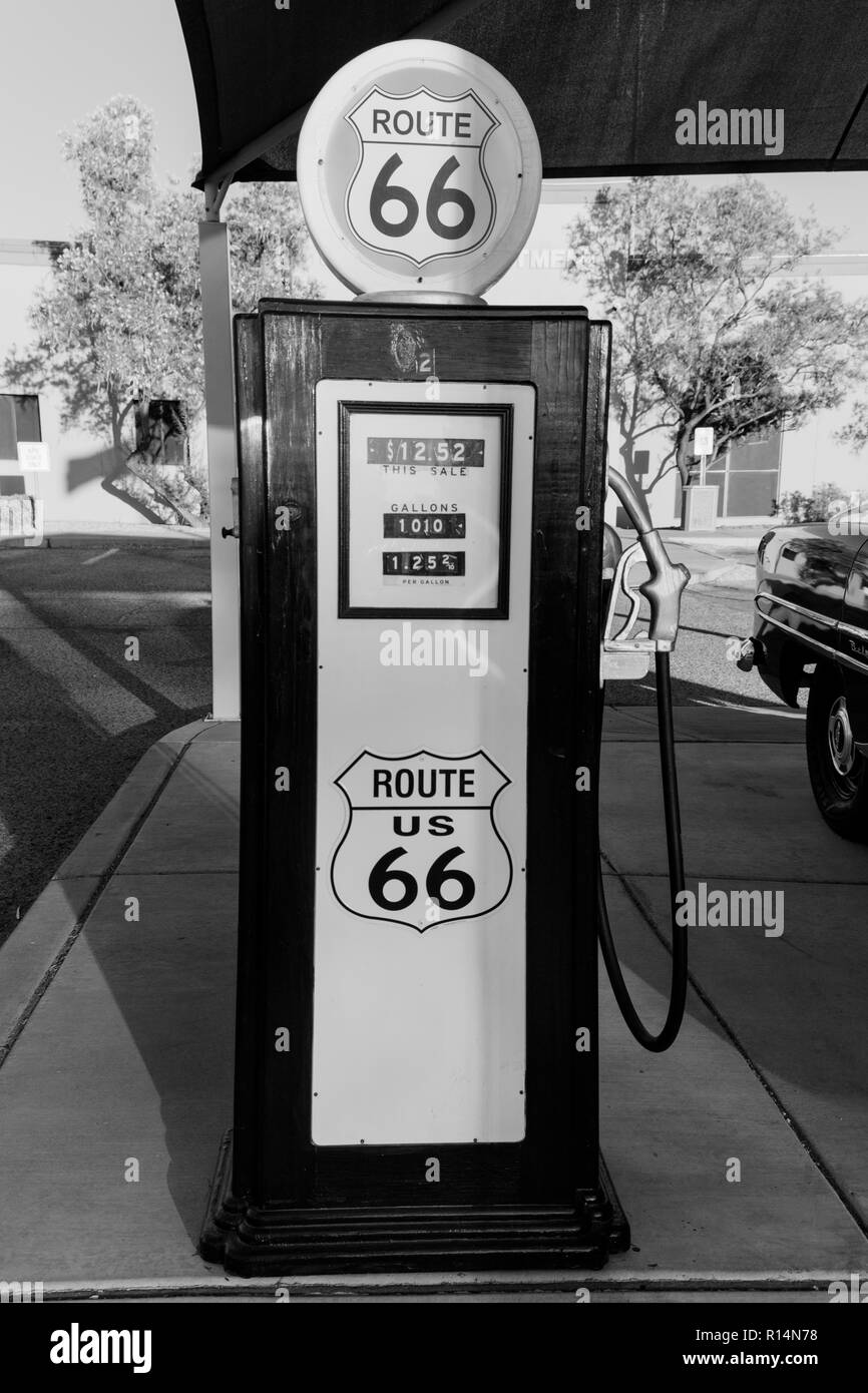 Kingman, Arizona, USA, July 2, 2018 - old Route 66, shows vintage ...