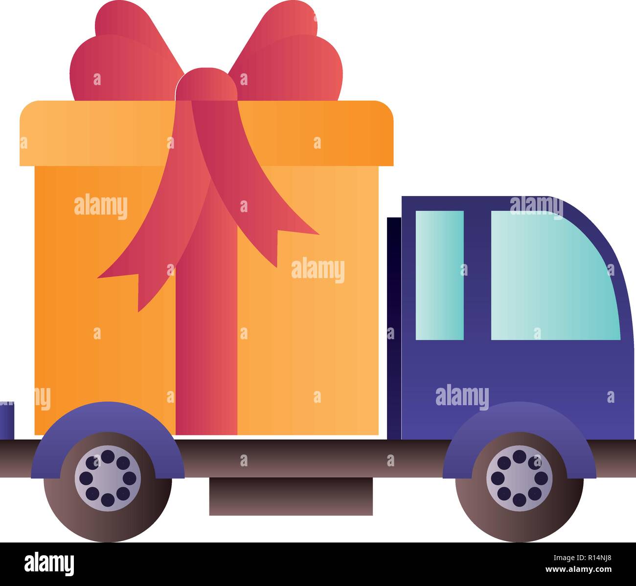 car carrying gift box isolated icon Stock Vector Image & Art - Alamy