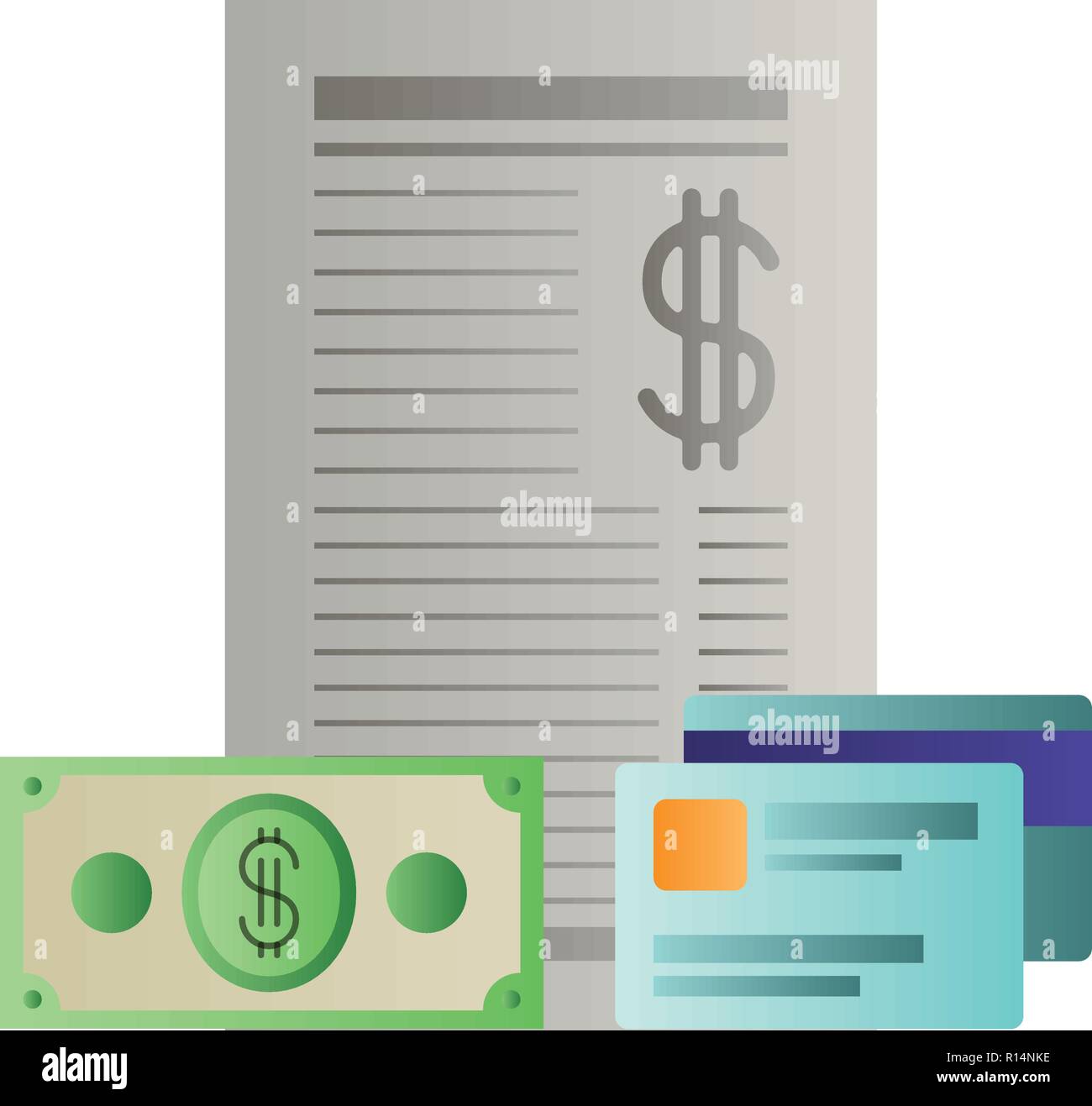 payment document with credit card isolated icon Stock Vector Image ...