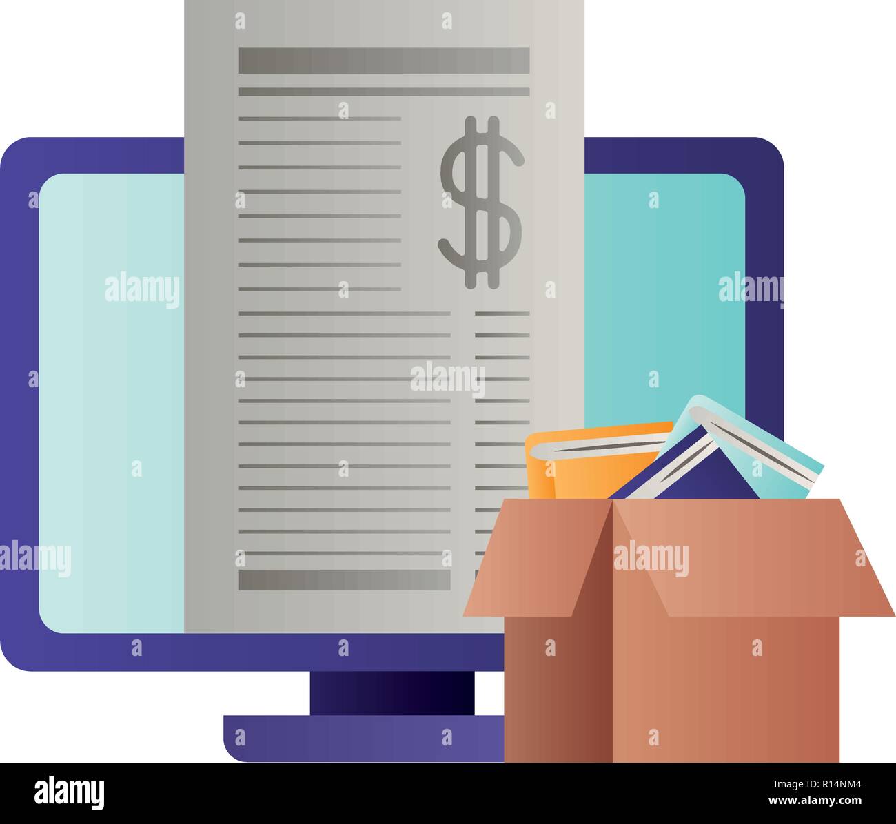 Billing screen Stock Vector Images - Alamy