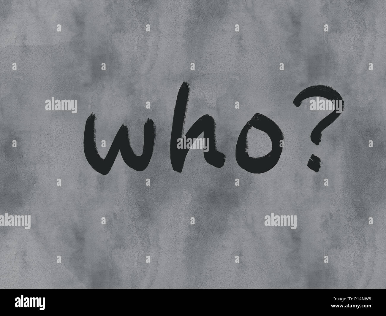 who concept word on watercolor texture background Stock Photo - Alamy