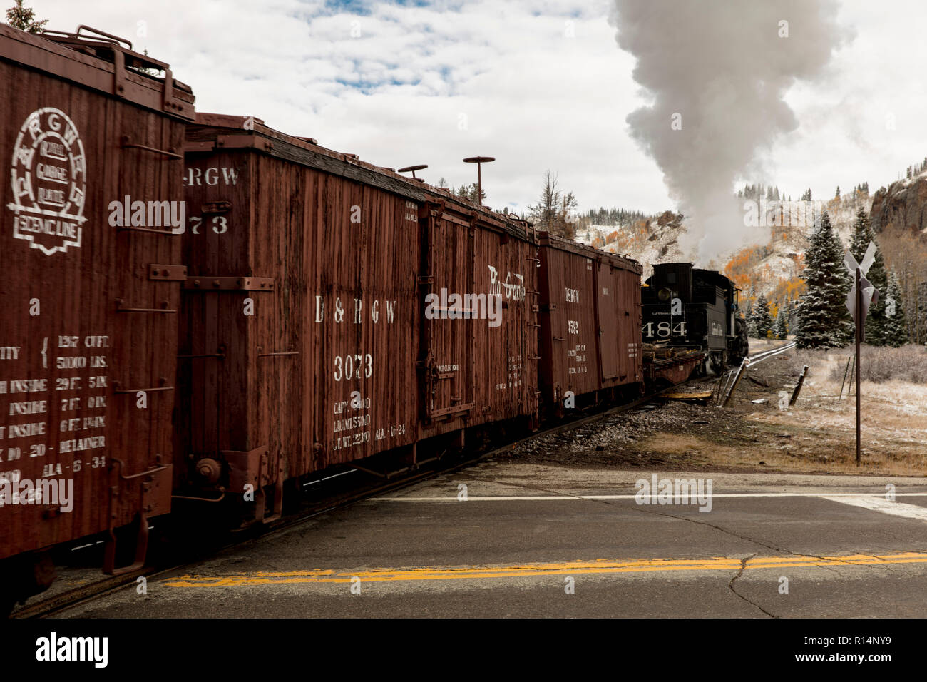 Chama train station cumbres toltec hi-res stock photography and images ...