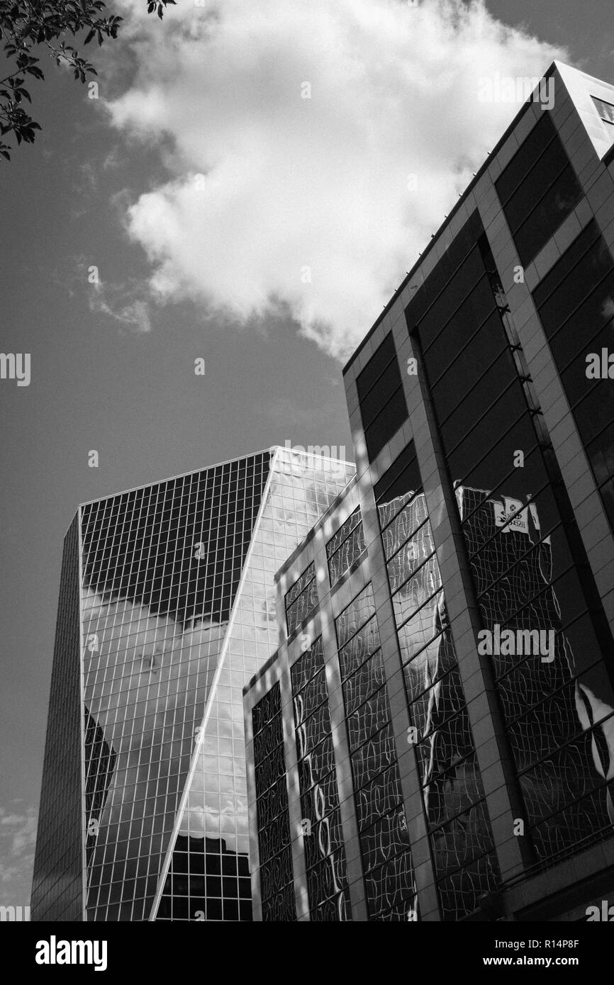 Architectural Shapes and reflections - Skyscrapers in Regina, alberta ...