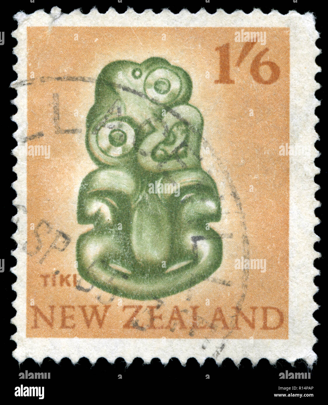 Postmarked stamp from New Zealand in the Pictorial Definitives series ...