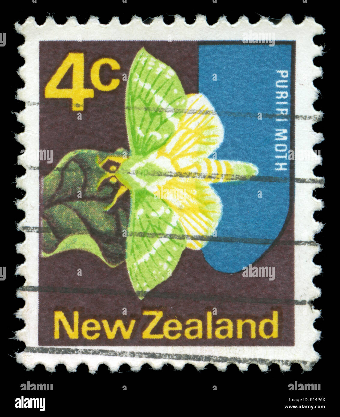 Postmarked stamp from New Zealand in the Definitive series issued in ...