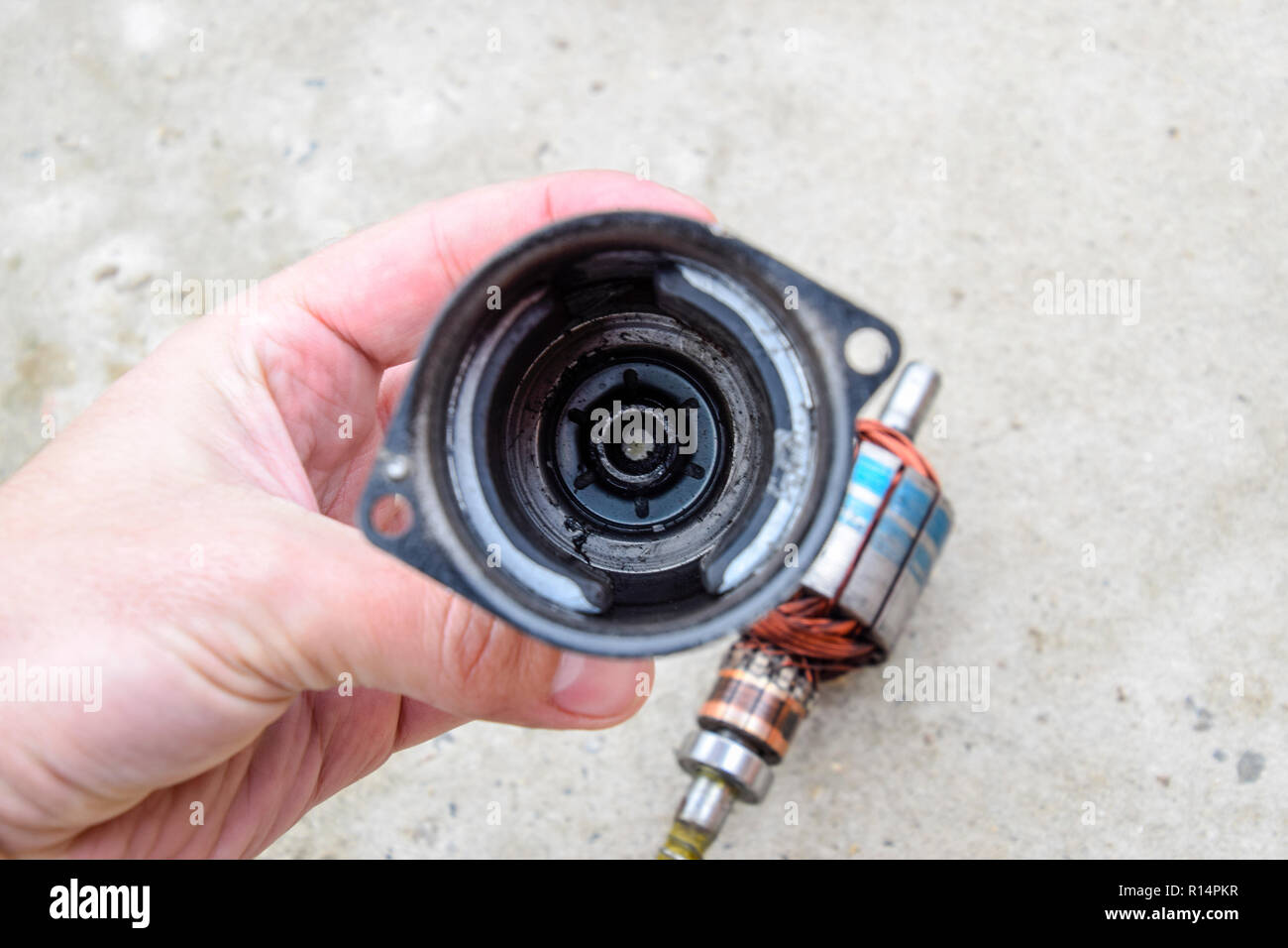 Electric wiper motor for car wipers Stock Photo - Alamy