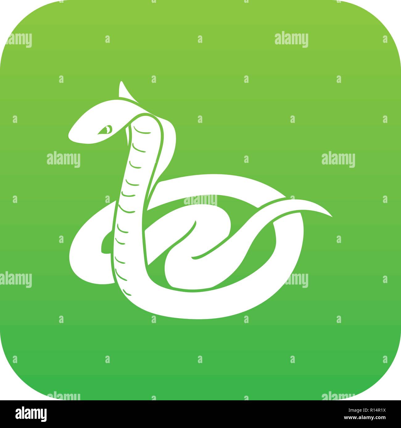 King cobra icon green vector Stock Vector Image & Art - Alamy