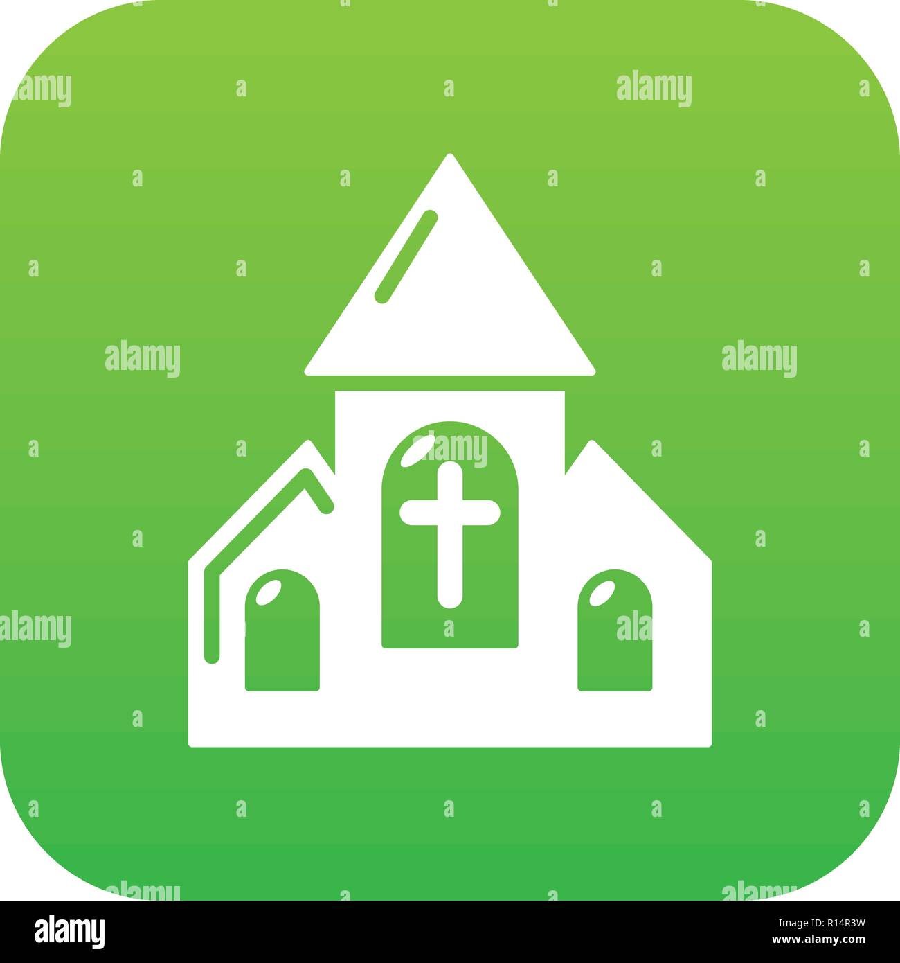 Wedding church icon green vector Stock Vector Image & Art - Alamy