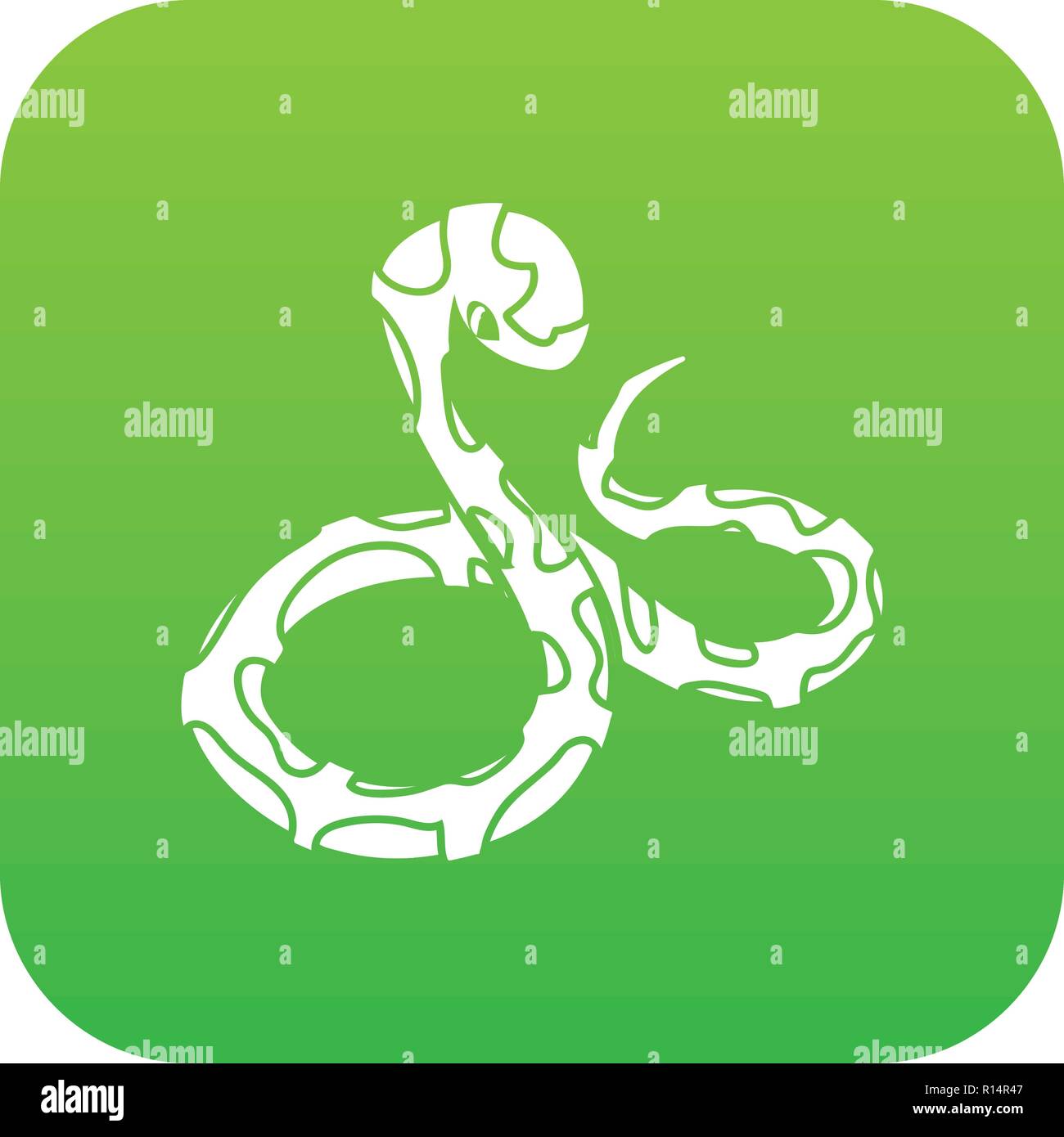Boa snake icon green vector Stock Vector Image & Art - Alamy