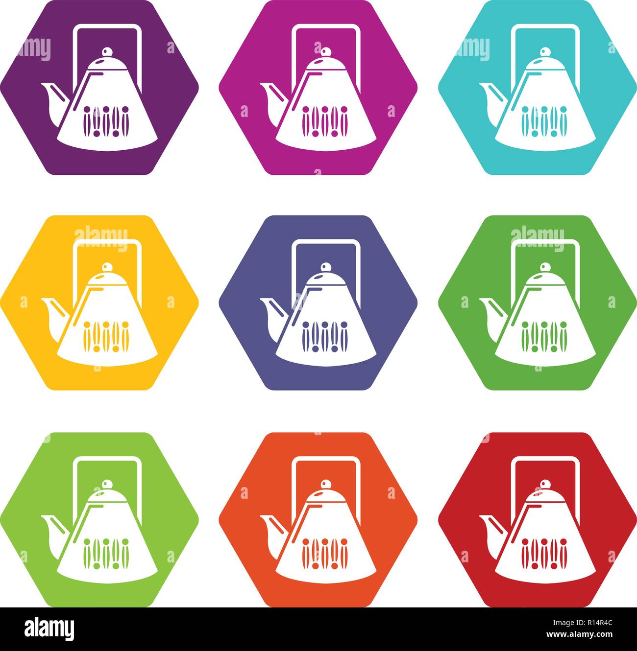 Kettle icons set 9 vector Stock Vector Image & Art - Alamy