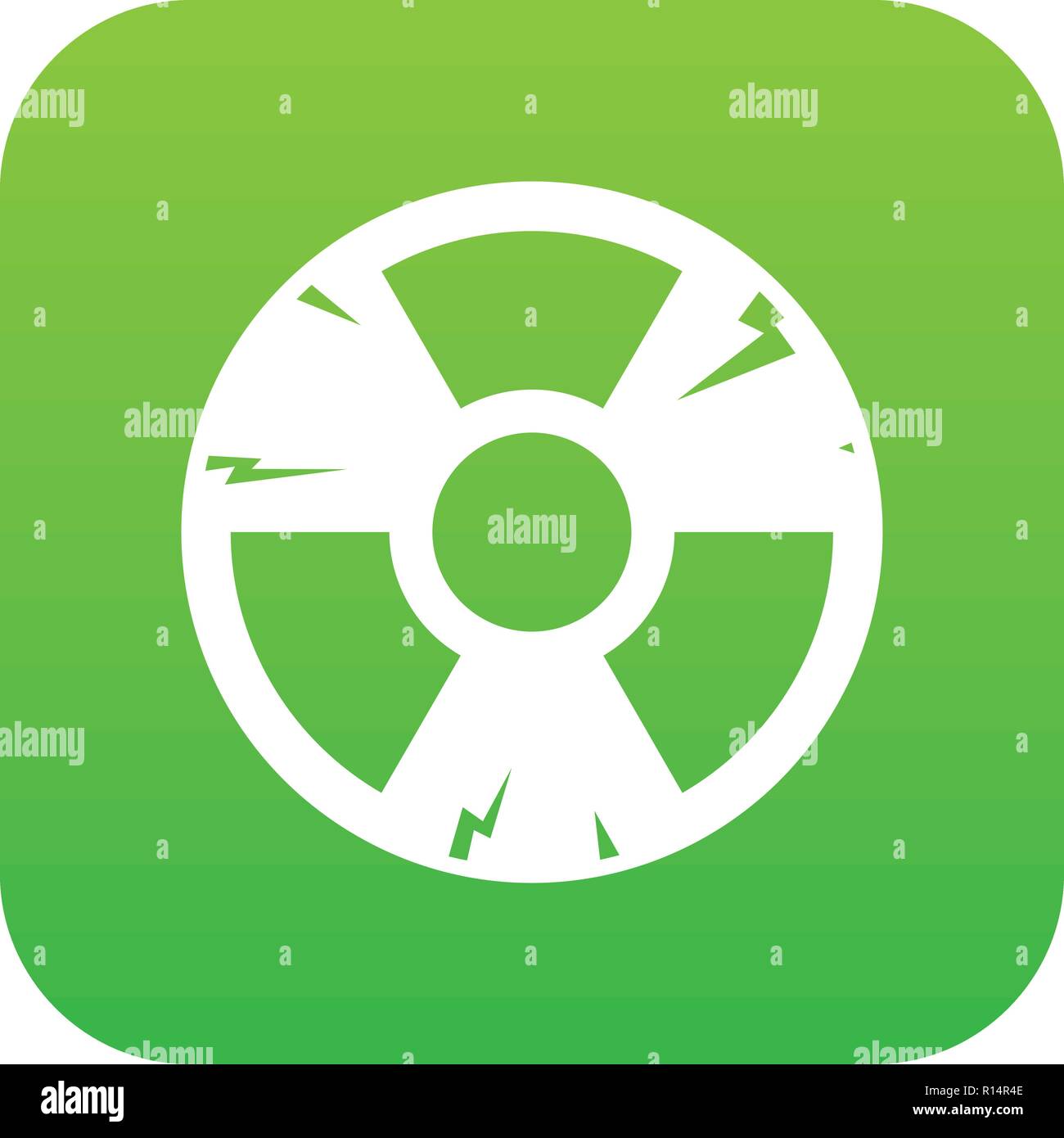 Radiation sign icon digital green Stock Vector Image & Art - Alamy