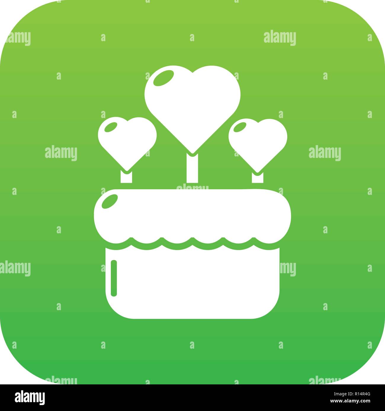 Wedding cake icon green vector Stock Vector Image & Art - Alamy